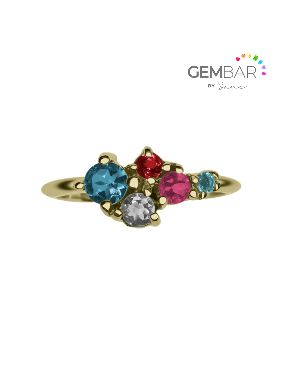 Anillo Lorena Plata .925 [Personalizado] con Baño de Oro 14K – Sanc Jewelry